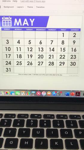 Digital Calendar Quick Write (January) | For Distance Learning | TPT