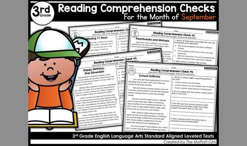 Reading Comprehension Passages and Questions September (3rd Grade)