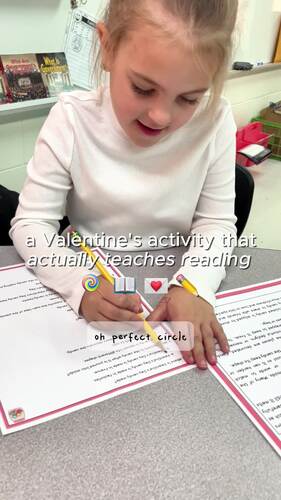 Valentine’s Day Nonfiction Reading Comprehension & Sequencing Grades 1-4
