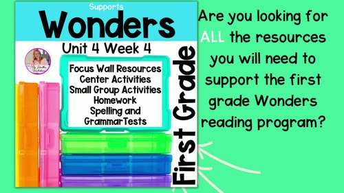 Wonders Reading First Grade Unit 4 Week 4 | Centers and Small Group ...