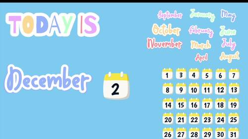 Morning Slides & Digital Calendar | Daily Agenda Morning Meeting ...