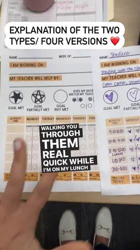 Behavior Tracker System with Self Monitoring (FOUR versions!) | TPT