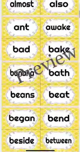 Grade 4 Sight Words Flashcards - High-Frequency Word Wall Cards for Reading