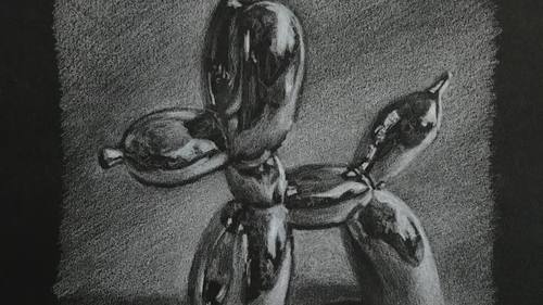 Distance Learning Drawing Colored Pencil Balloon Dog Middle and High ...