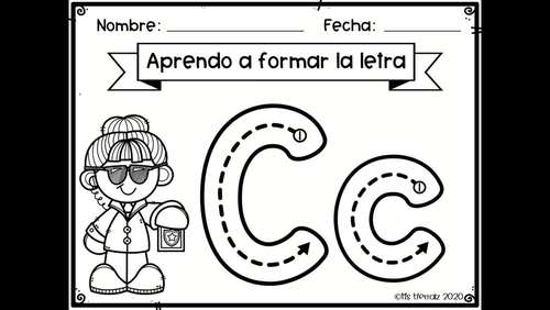 LETRA C | Hojas de trabajo abecedario | Spanish Alphabet Activities