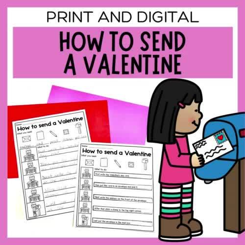 How To Send A Valentine | Valentine's Day Sequencing Worksheets ...