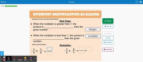 5.NF.5 5th Grade Fraction Multiplication as Scaling by Math Mom Repeat