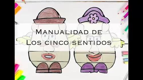 Manualidad Cinco Sentidos | Five Senses in Spanish | Mr Potato Craft in ...