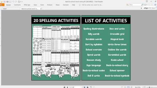 Editable Back to School Spelling Activities and Practice for ANY Word List