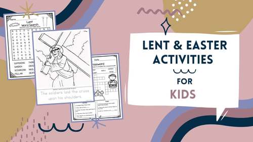 Catholic Lent and Easter Activities | Holy Week Activities | TPT