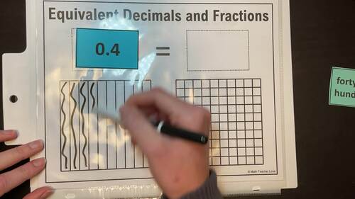 Decimal Models - Tenths and Hundredths for Small Group Instruction of ...