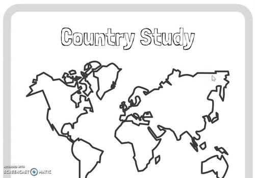 Geography Country Study - Student Research Booklet Places Similar and ...