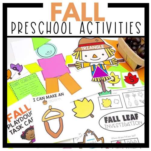 Preschool FALL Theme Activities and Printables | Pre-K by Just Reed