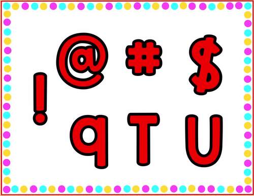 Printable Colorful Red Bulletin Board Letters, Editable Bright Alphabet ...