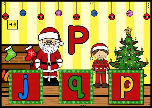 Boom Cards ™ Christmas Uppercase Lowercase Match with Letter Sounds
