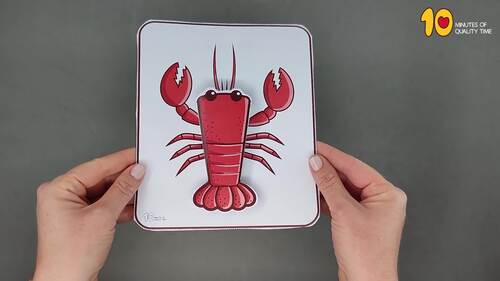 Lobster 3D Craft by 10 Minutes of Quality Time | TPT