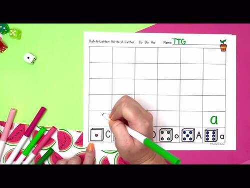 Differentiated Letter Formation Writing Center Game - Roll a Letter
