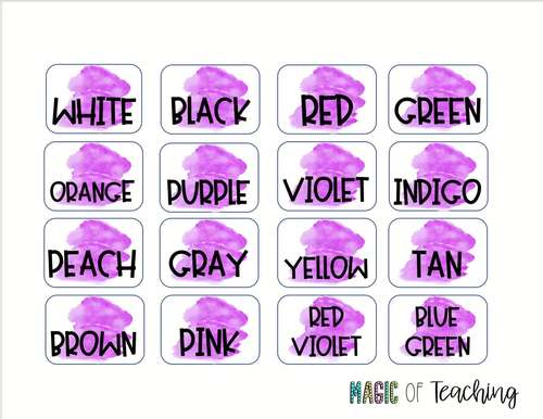 Crayon Drawer Labels - Classroom Decor Theme in Watercolors | TpT