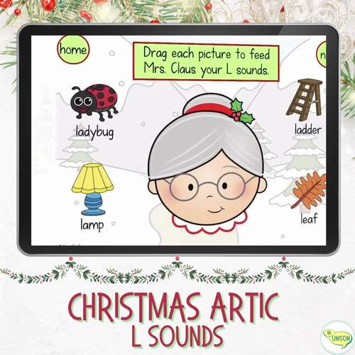 Christmas Articulation Boom Cards™ Feed Mrs. Claus L Sounds | TPT
