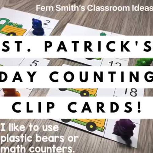 Counting Clip Cards St. Patrick's Day by Fern Smith's Classroom Ideas
