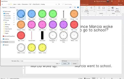 Clock Clip Art - Analog and Digital Clocks, Moveable Hands, Digital Numbers