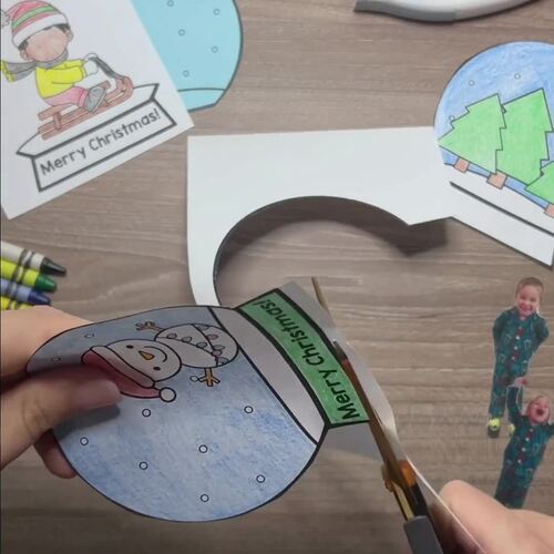 Christmas Holiday Ornament Craft - Snow Globes with pictures and no ...