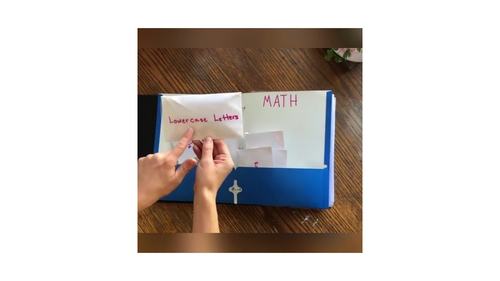 Preschool Learning Busy Book Binder with Editable Name Writing Practice