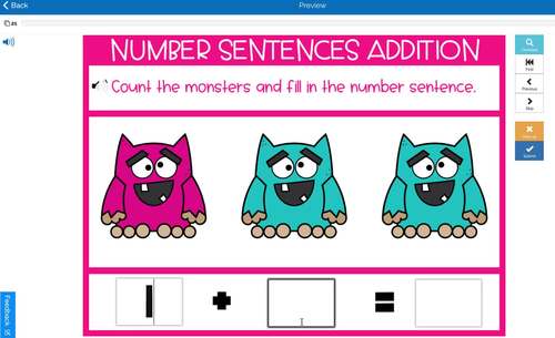 Number Sentences Addition | Distance Learning | Boom Cards™ | TPT