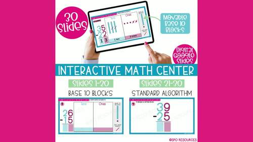 2 Digit Subtraction No Regrouping Base 10 Google Slides Digital Math ...