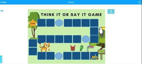 Think It or Say It: Jungle Game -- Boom Cards! by Social Work Studio