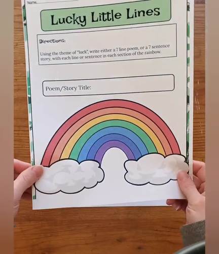 Lucky Little Lines Creative Writing / Poetry St. Patrick's Day Holiday ...