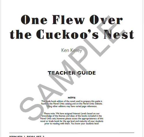 One Flew Over the Cuckoo's Nest Novel Units® Teacher Guide Novel Study