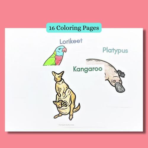 Australian Animals Coloring Pages by More Than Just Reading | TPT