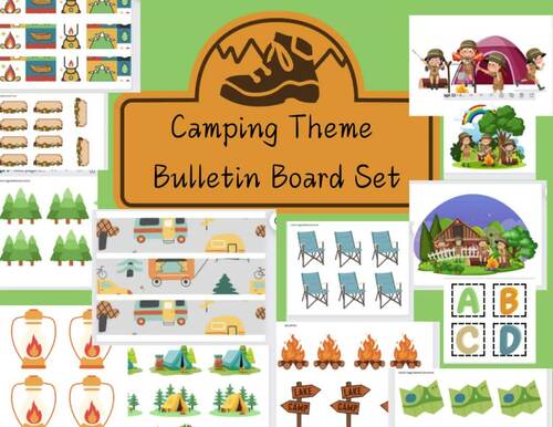 Let´s Go Camping Bulletin Board Set by The Magic Apple | TPT
