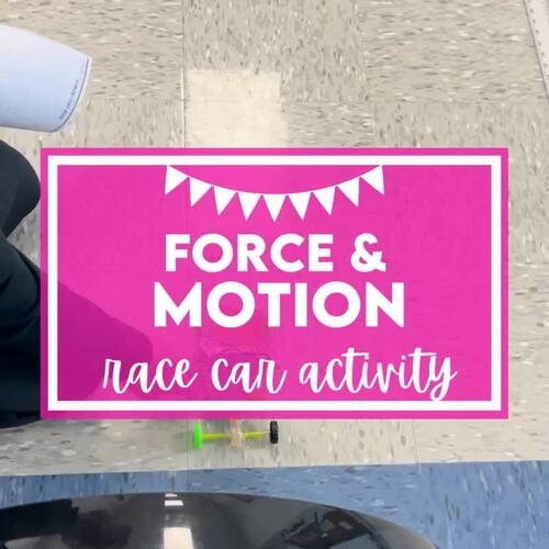 Activities for Force and Motion Race Car Stem Challenge by Engaging Roots