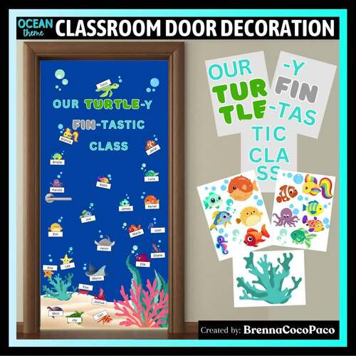Ocean Themed Classroom Decoration Mega Bundle w/ Teaching Slide ...
