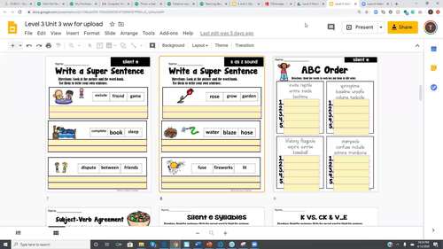 Distance Learning Google Third Grade Phonics Level 3 (Multi-Syllable ...