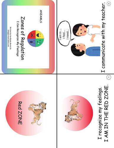 #10 Zone of Regulation Adapted Student Booklet | SEL |Self-Reg | Symbol ...