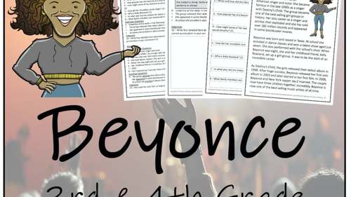Beyonce Close Reading Activity | 3rd Grade & 4th Grade | TpT