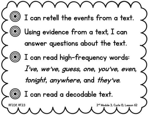 EL SKILLS BLOCK Second Grade LEARNING TARGETS Module 3, Cycles 13-19