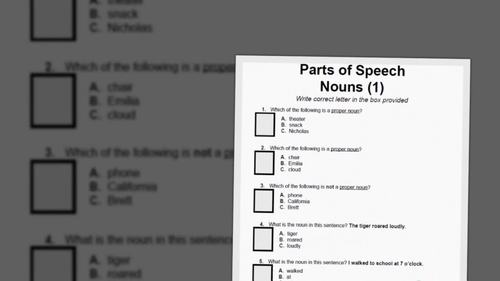 Noun Workbook Common Proper Irregular Plurals Compound Collective UK ...