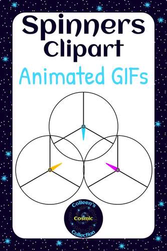 Animated GIF Transparent Customizable Spinners Clipart – 3 Sections