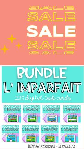L' imparfait BUNDLE French Verbs Imperfect Tense BOOM CARDS | TPT