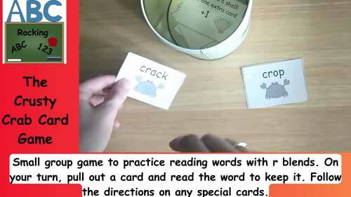 r blend (ccvc) Small Group Phonics Card Game: words and phrases | TPT