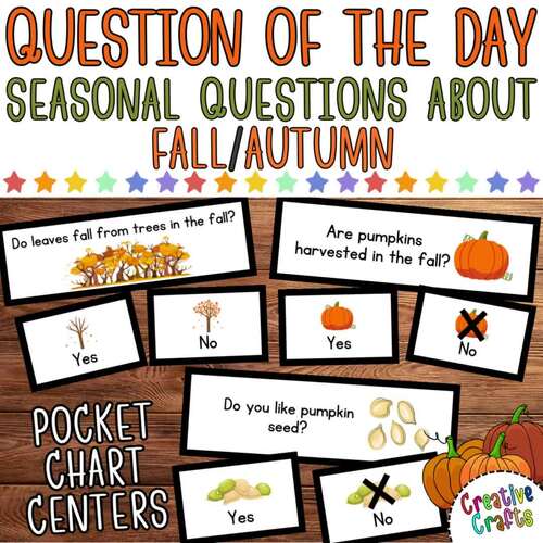 Fall Questions of the Day Pocket Chart Center: October Morning Meeting ...