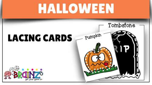 Halloween Lacing Cards for Kids | Fine Motor Skills Printable Activity Set