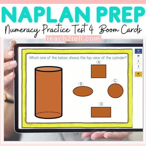 Naplan Online Prep Numeracy Test 4 Digital Boom Cards Year 3 | Year 5