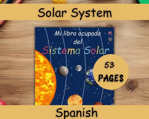 Spanish Solar System Busy Book For Preschool Printable Worksheets PDF
