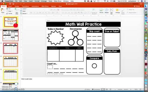 Digital First Grade Calendar Math Wall: 1st Grade Math Review for Back ...