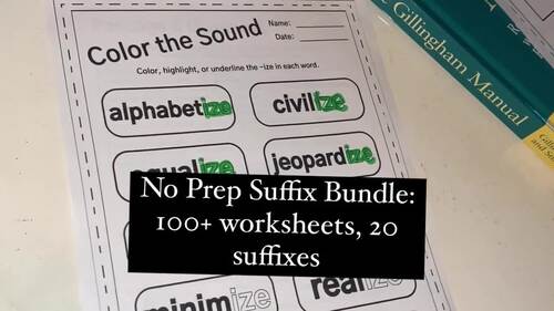 Suffixes Bundle : Phonics and Reading Comprehension Worksheets | TPT